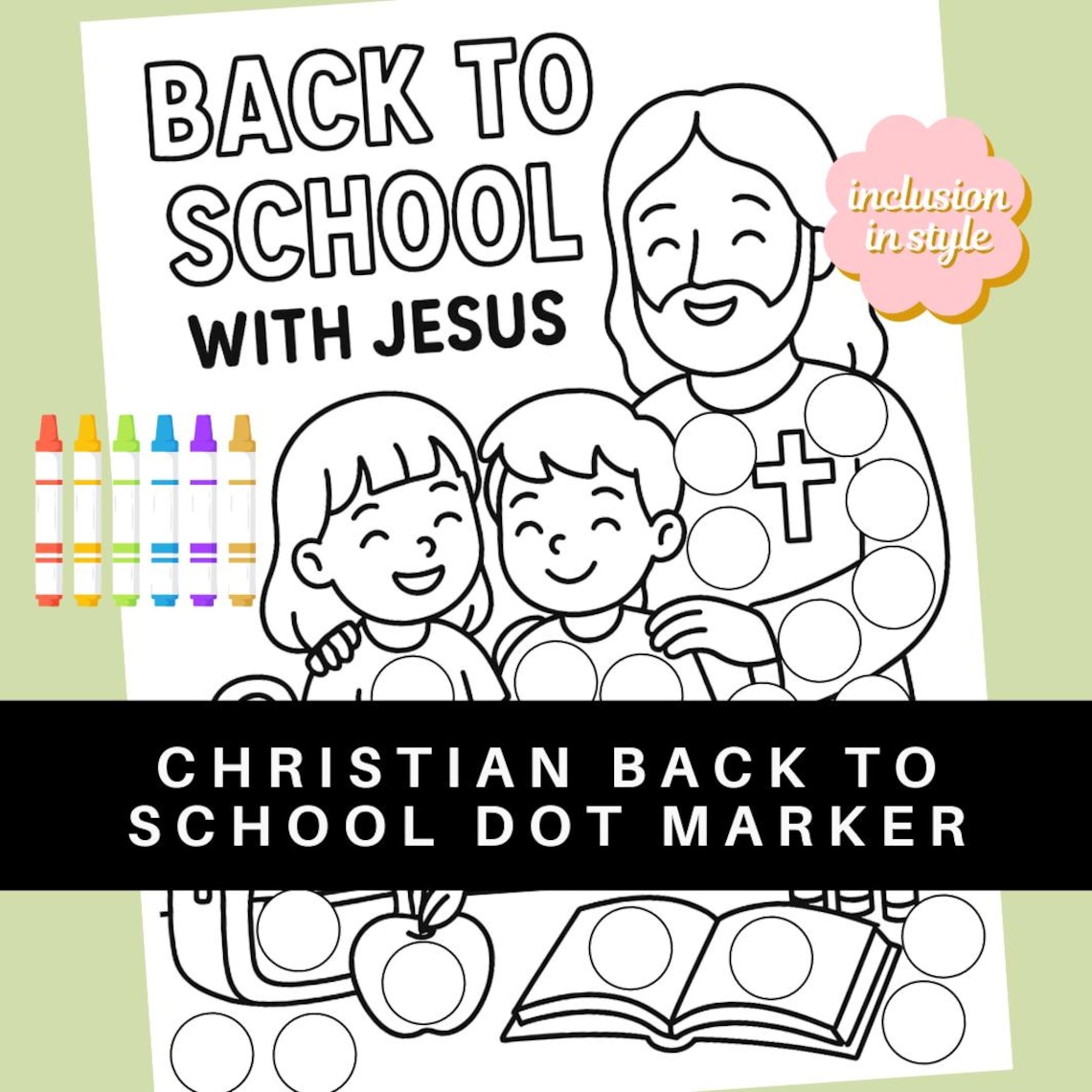 Back to School With Jesus Christian Dot Marker - Etsy