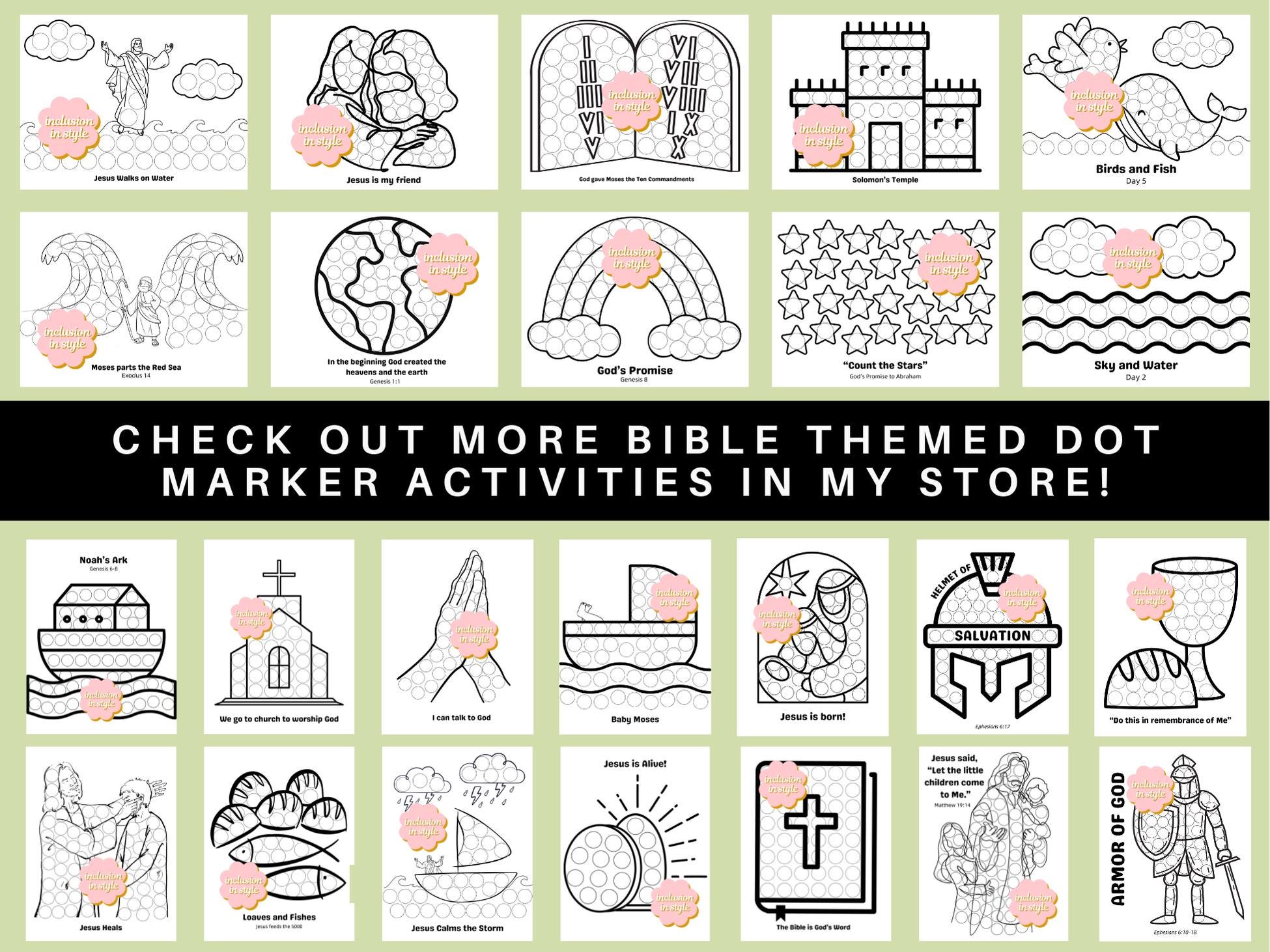 Hosanna Palm Sunday Easter Palm Leaf Bible Dot Marker Sunday School ...