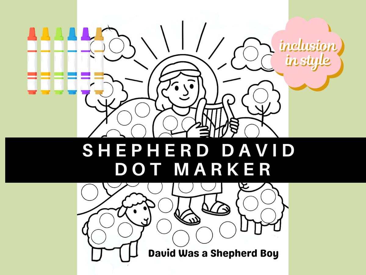 David the Shepherd Boy – Bible Dot Marker Craft - Etsy