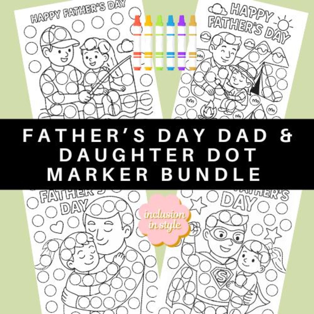 Father & Daughter Father's Day Dot Marker Bundle - Etsy