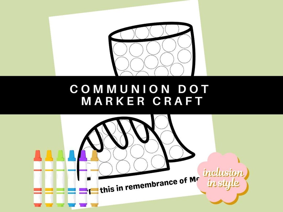 Communion Bible Dot Marker Sunday School Church Craft - Etsy