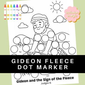 Gideon and the Fleece Dot Marker Coloring Page – Bible Activity - Etsy