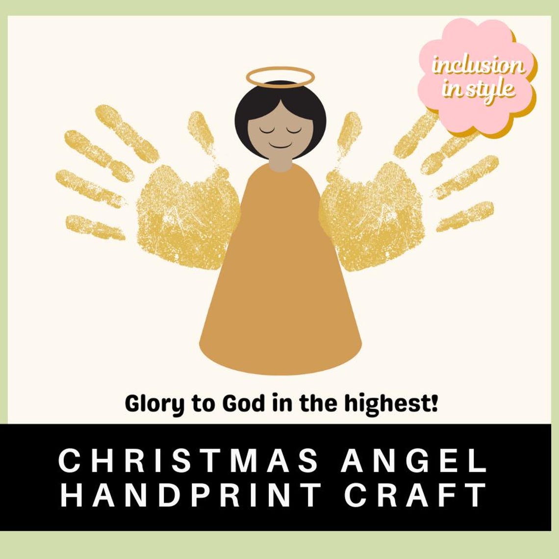 Angel Handprint Craft – “glory to God in the Highest!” | Christian ...
