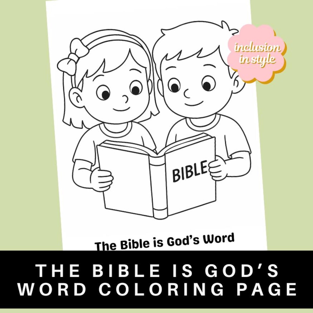 Bible Coloring Page "the Bible is God's Word" | Christian Church ...