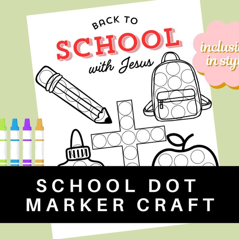 Jesus Dot Marker Crafts - Etsy