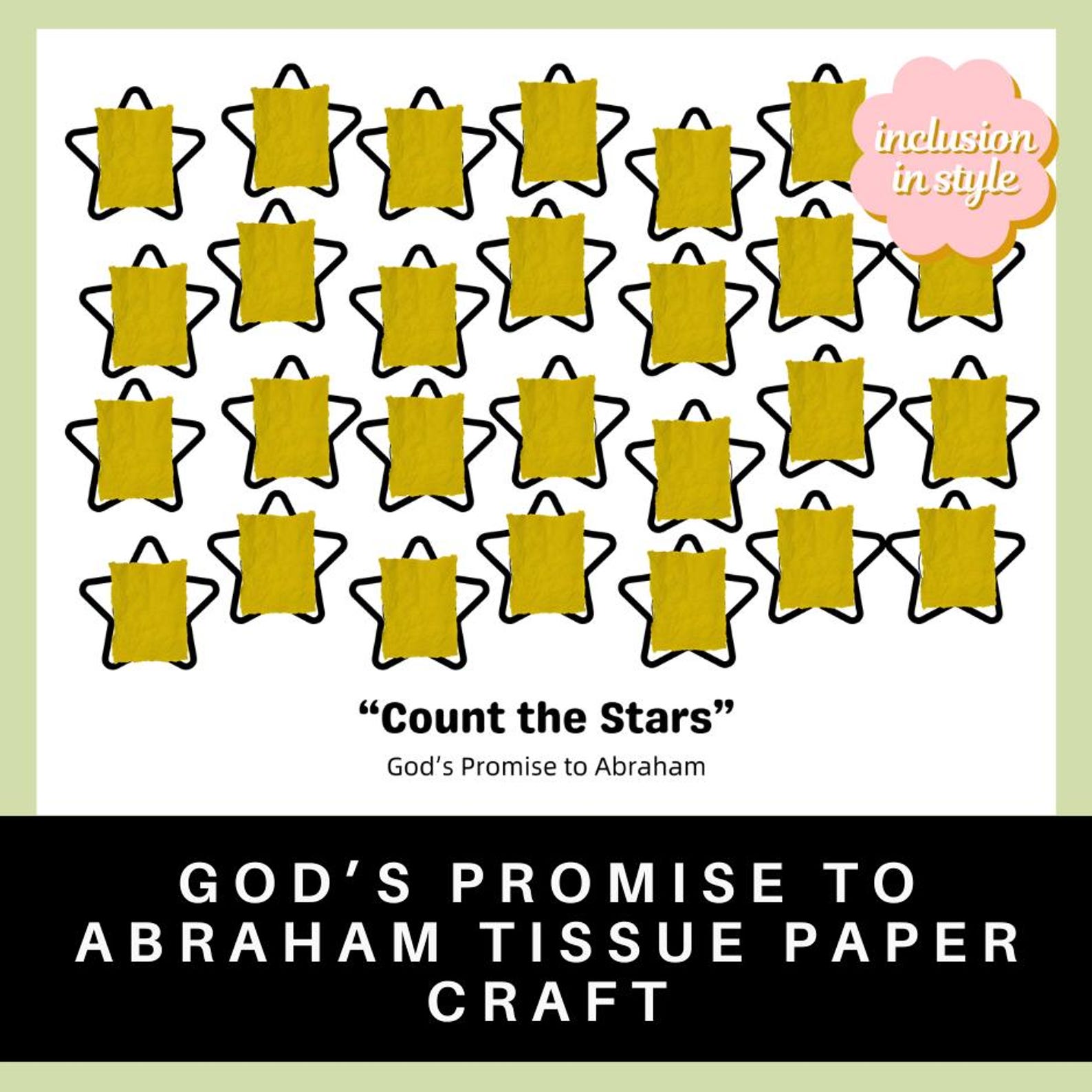 Count the Stars – God’s Promise to Abraham | Tissue Paper Craft | Bible ...