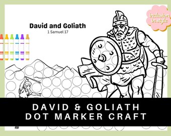 David and Goliath Dot Marker, Sunday School Activities, David and ...