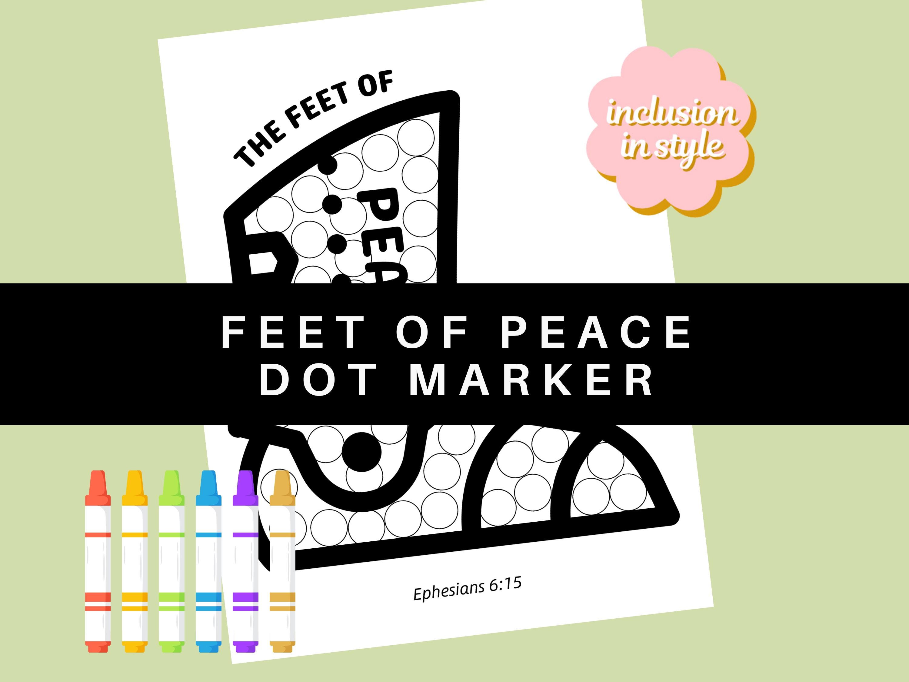 Feet of Peace Bible Dot Marker Sunday School Church Craft - Etsy