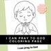 Prayer Coloring Page "i Can Pray to God" | Christian Church Printable ...