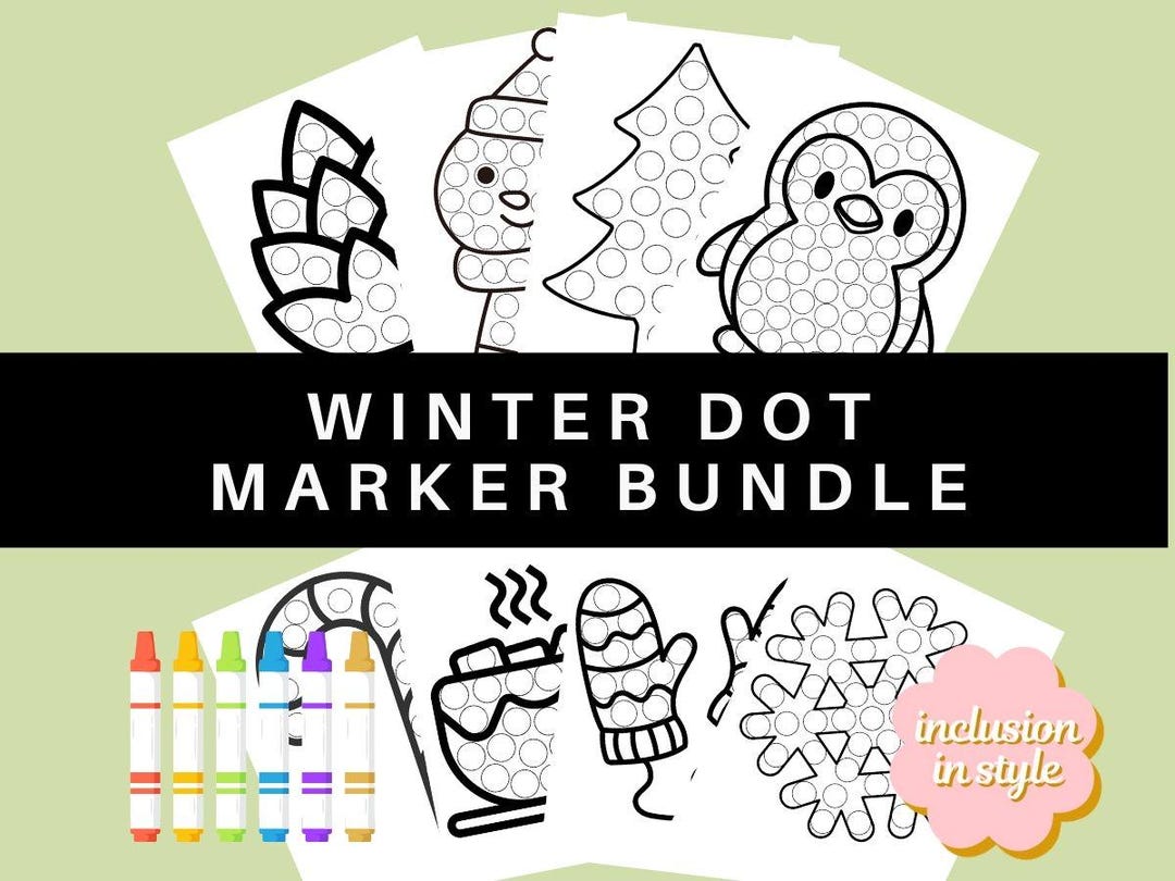 Winter Christmas Dot Marker Activity 10 Page Bundle - Etsy