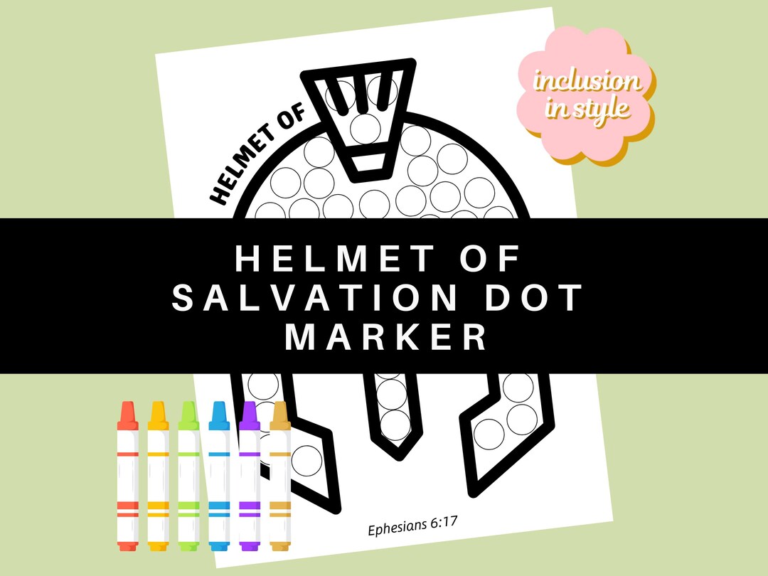 Helmet of Salvation Bible Dot Marker Sunday School Church Craft - Etsy
