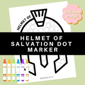 Helmet of Salvation Bible Dot Marker Sunday School Church Craft - Etsy