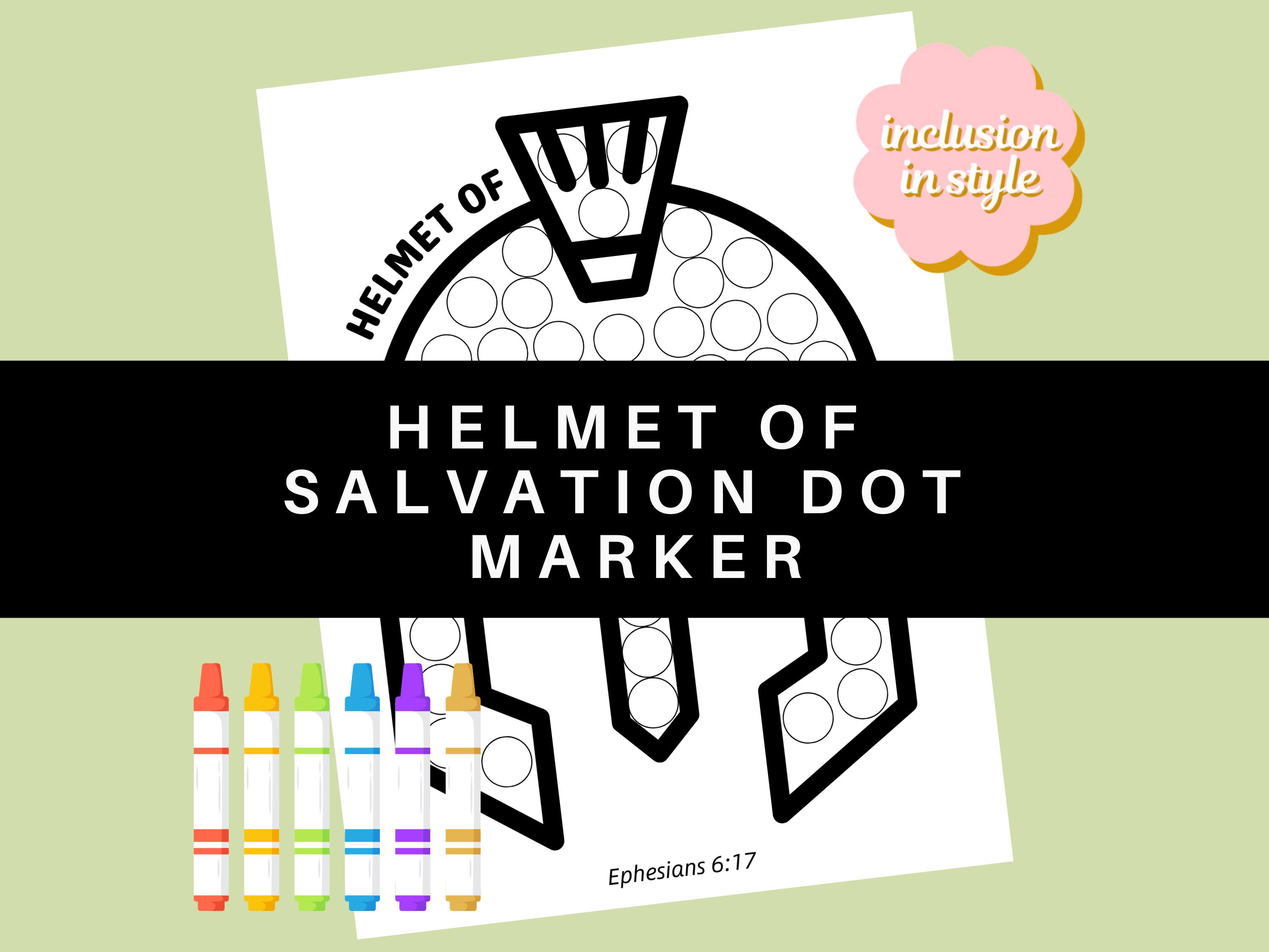 Helmet of Salvation Bible Dot Marker Sunday School Church Craft - Etsy