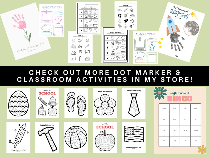 Father's Day Dot Marker Craft - Etsy