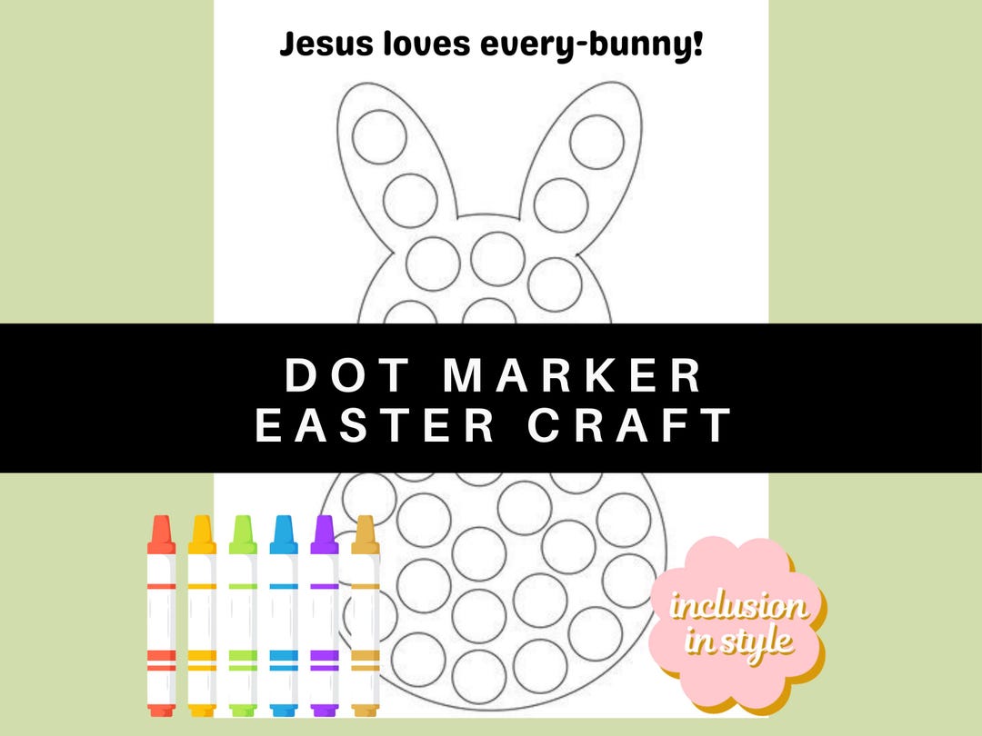 Easter Bunny Dot Marker Page | Jesus Loves Every-bunny Printable - Etsy