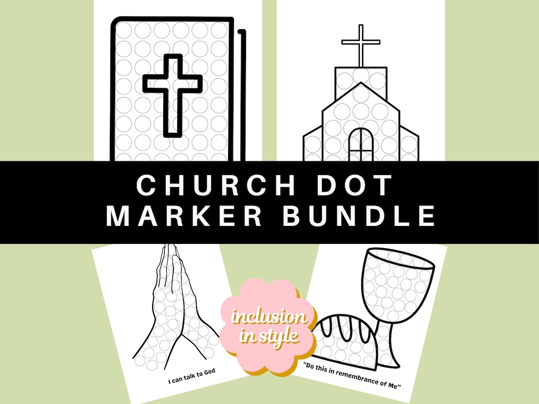 Church Bible Dot Marker Sunday School Church Craft BUNDLE - Etsy