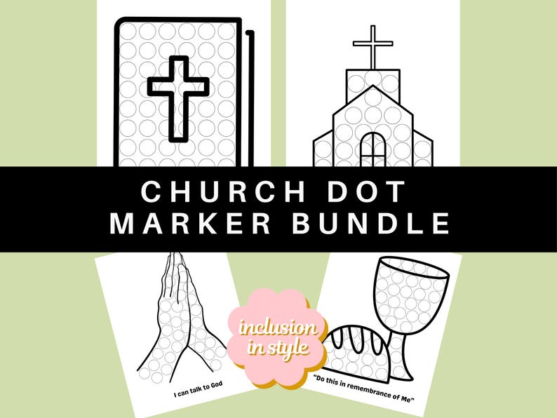 Church Bible Dot Marker Sunday School Church Craft BUNDLE - Etsy