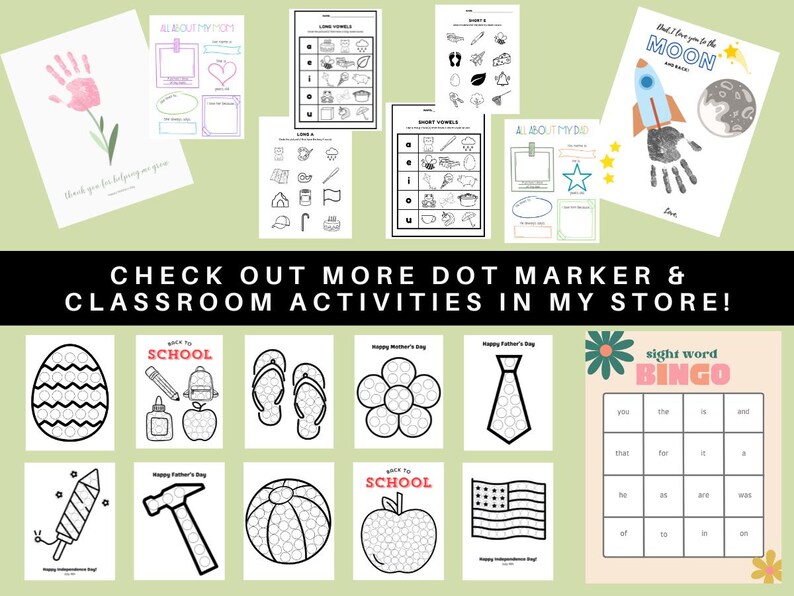 Father’s Day Dot Marker Page | Dad & Child Praying - Etsy
