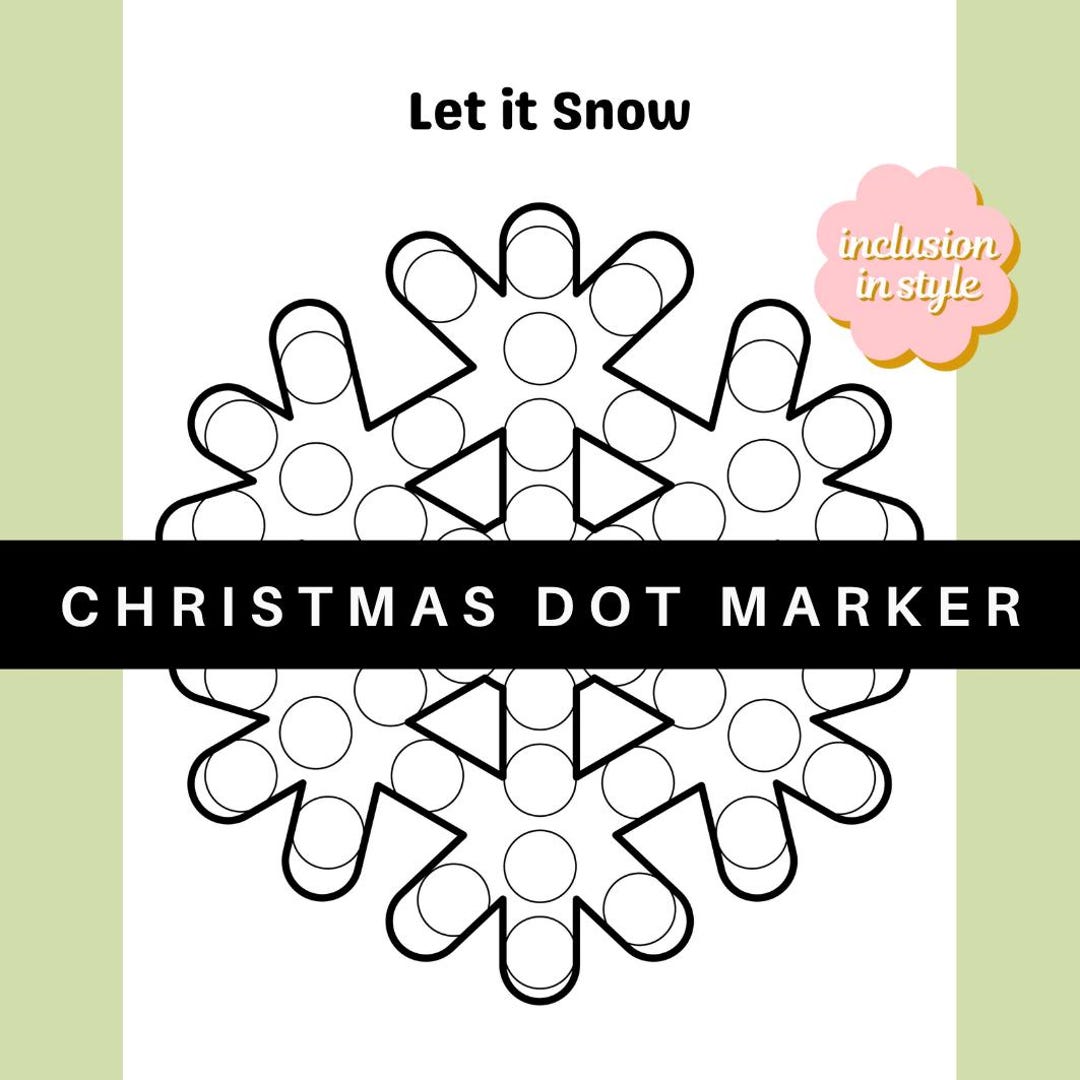 Let It Snow Dot Marker Page | Snowflake Christmas Coloring Activity - Etsy