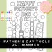 Father’s Day Tools Theme Dot Marker Coloring Page - Etsy