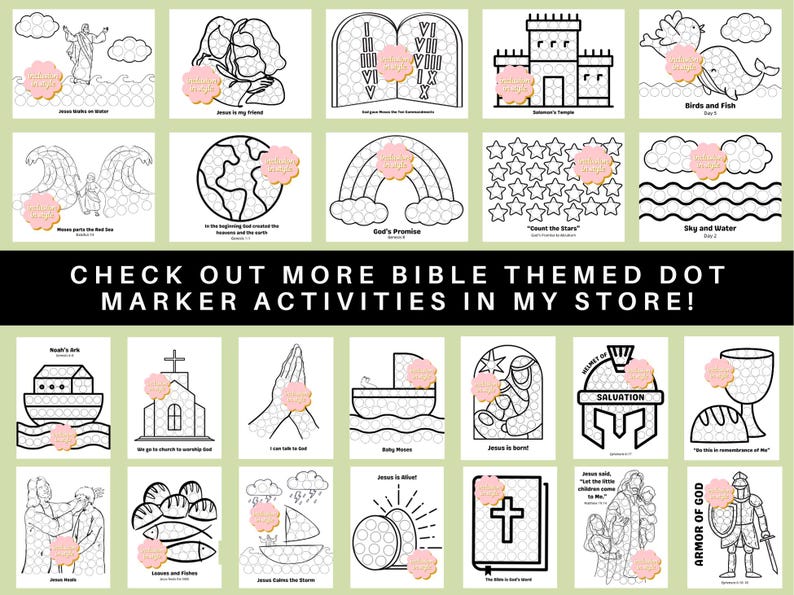 Samson Sunday School Church Bible Dot Marker Craft - Etsy