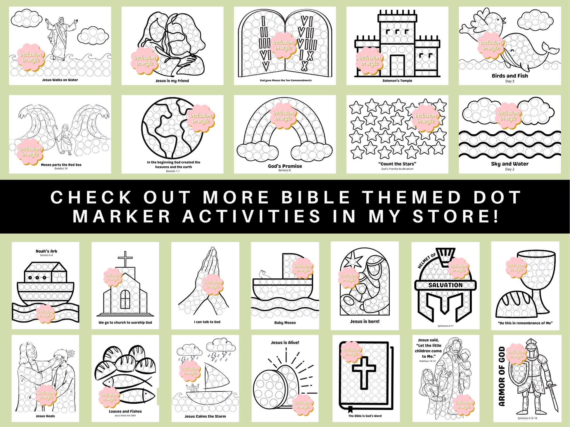 Samson Sunday School Church Bible Dot Marker Craft - Etsy