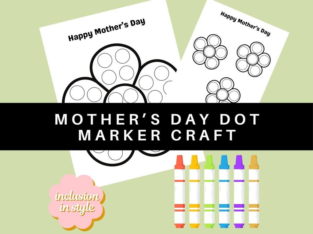 Mother's Day Dot Marker Flower Craft - Etsy