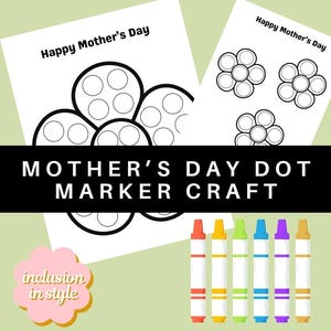 Mother's Day Dot Marker Flower Craft - Etsy