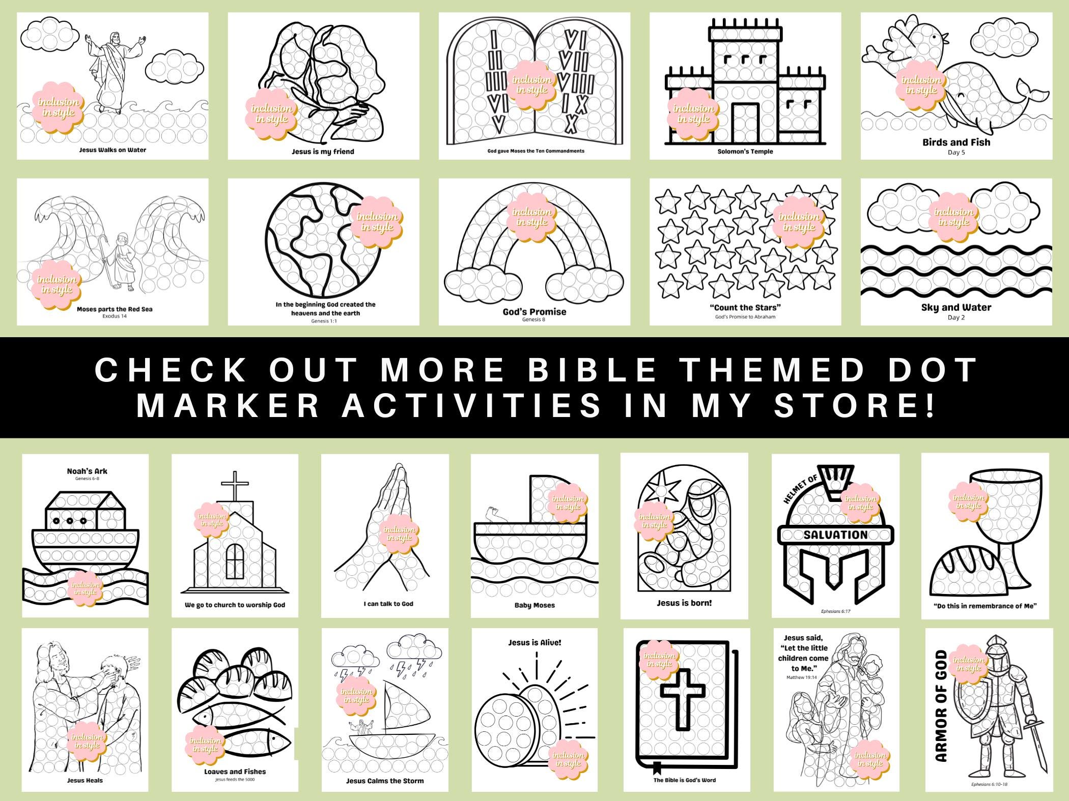 Dot Marker Bible Coloring Page | the Bible is God's Word | Bible for ...