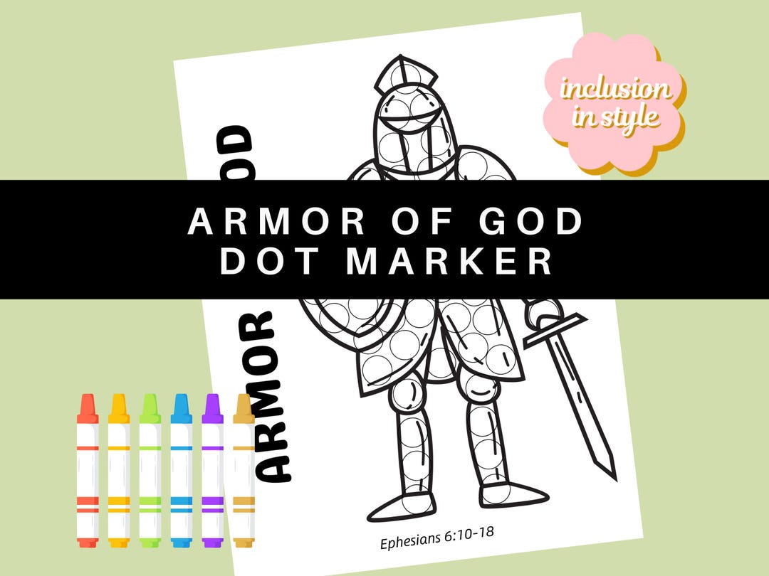 Armor of God Bible Dot Marker Sunday School Church - Etsy