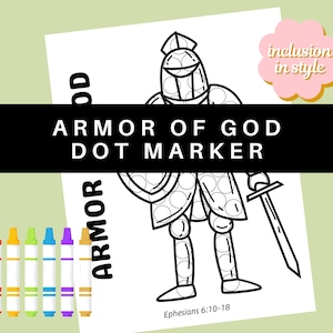 Armor of God Bible Dot Marker Sunday School Church - Etsy