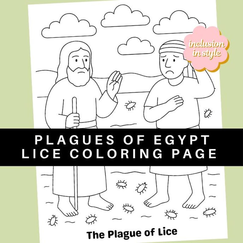 Plague of Lice Coloring Page | the Ten Plagues of Egypt Exodus Bible ...