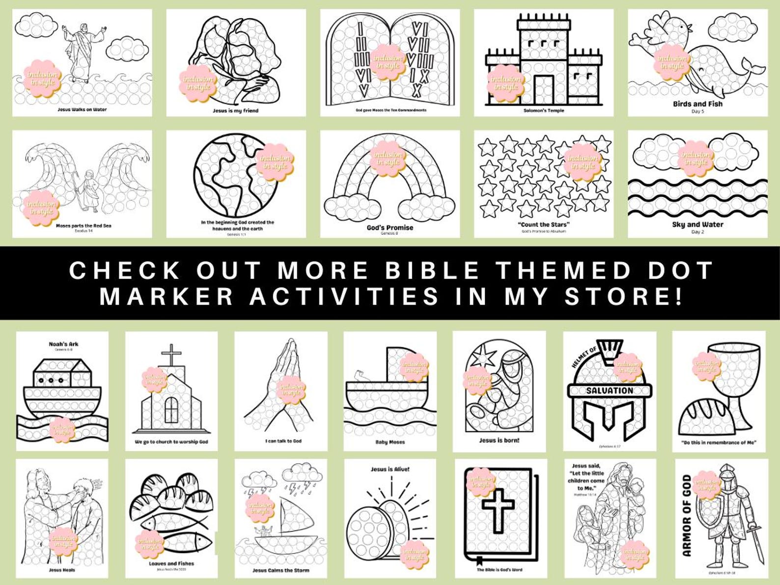 Tower of Babel Sunday School Bible Dot Marker Church Craft - Etsy