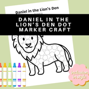 Daniel Lion's Den Bible Dot Marker Sunday School Church Craft - Etsy