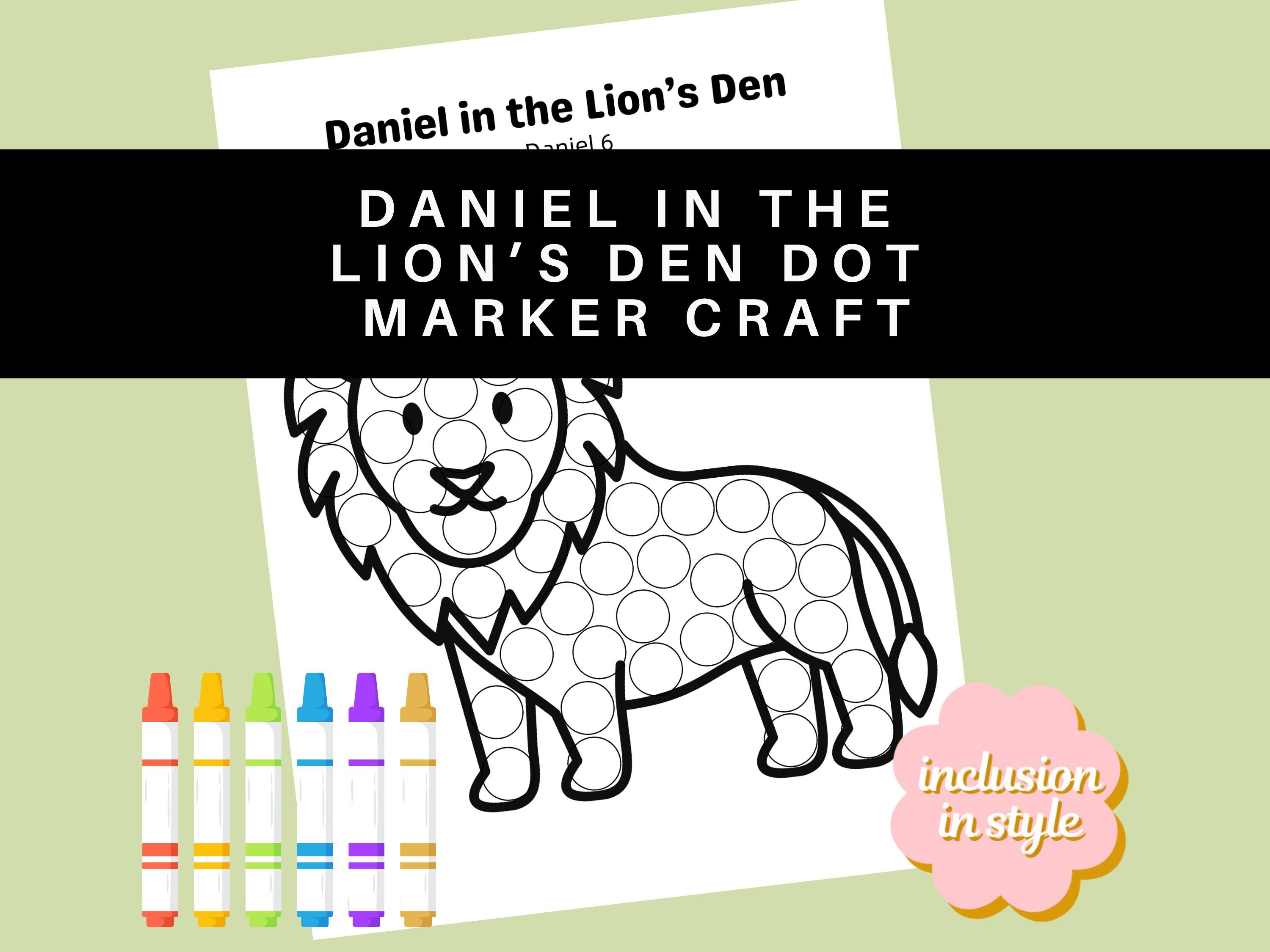 Daniel Lion's Den Bible Dot Marker Sunday School Church Craft - Etsy