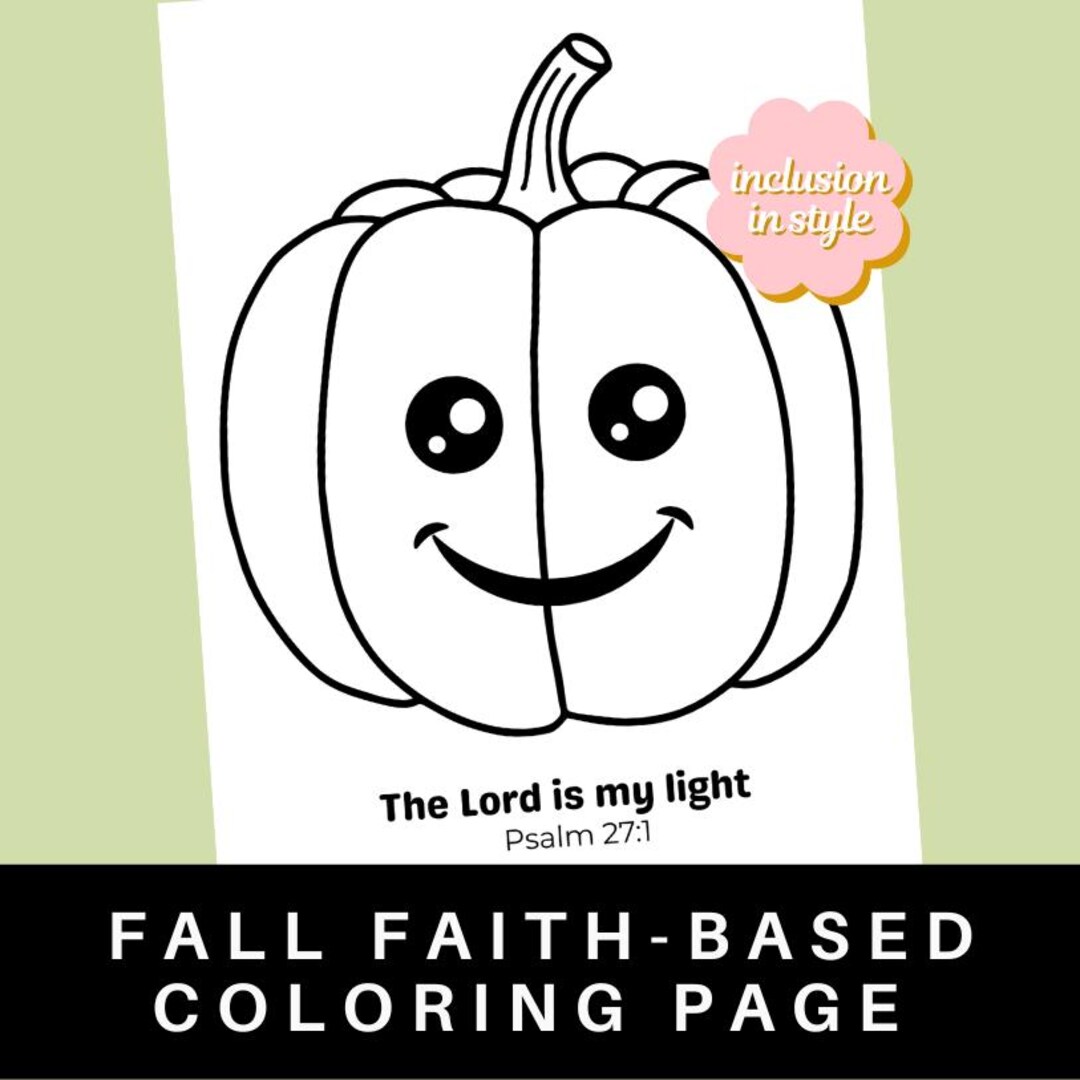 Christian Pumpkin Coloring Page | Psalm 27:1 "the Lord is My Light ...