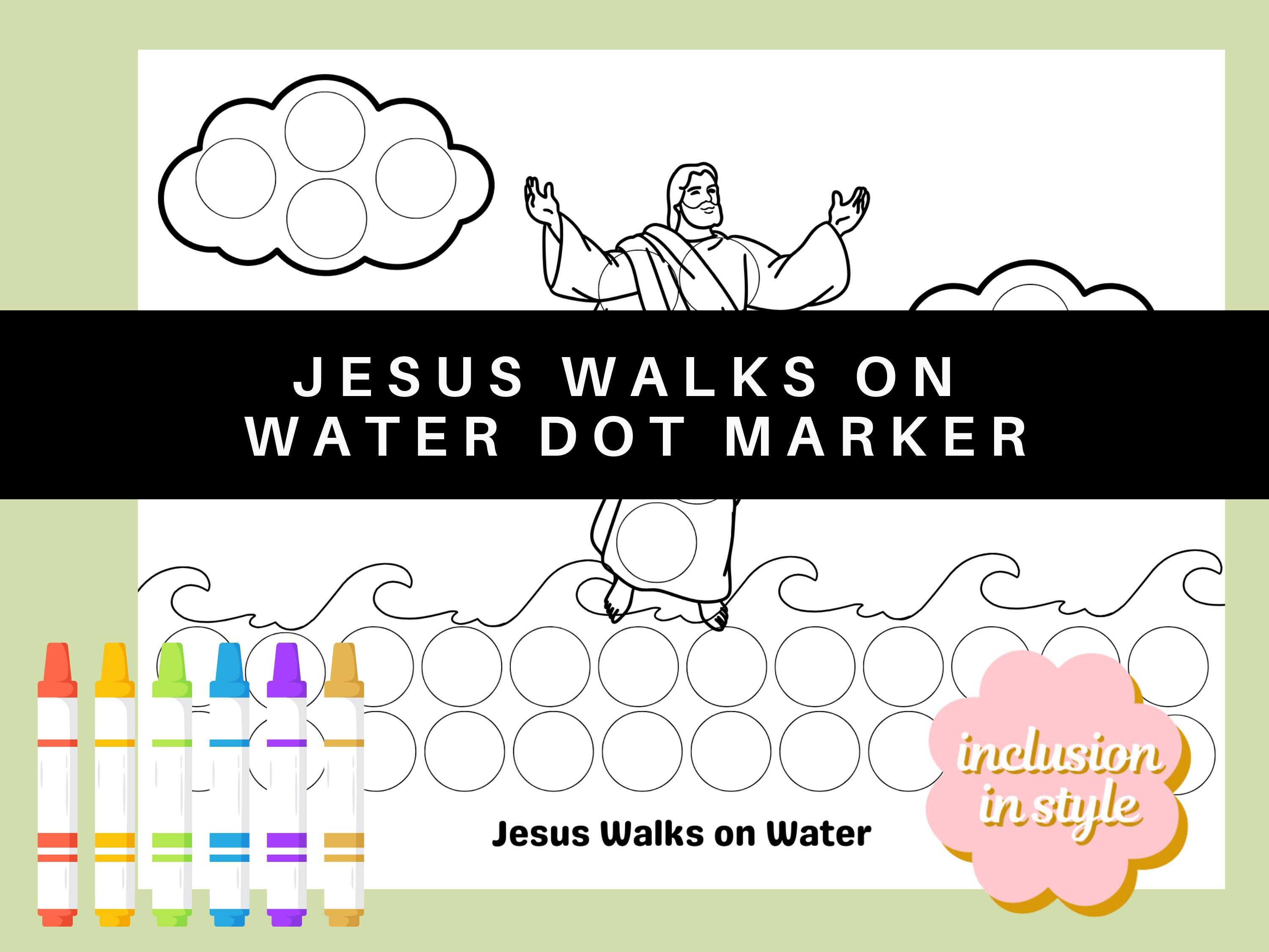 Jesus Walks on Water Bible Dot Marker Sunday School Church Craft - Etsy