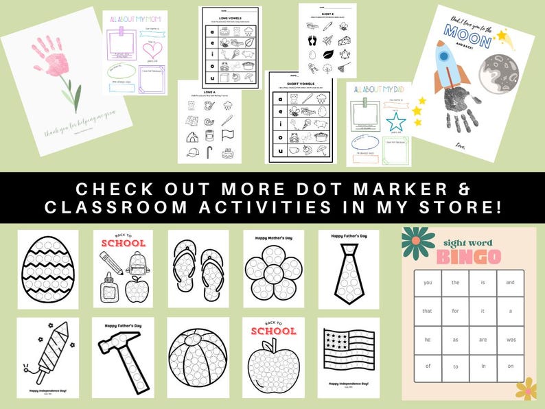 Father & Son Father's Day Dot Marker Bundle - Etsy