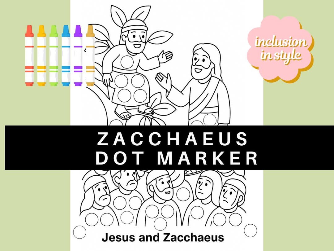 Zacchaeus in the Tree Dot Marker Craft | Bible Story Activity for Kids ...