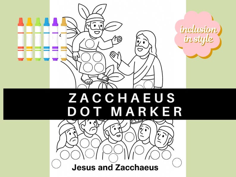 Zacchaeus in the Tree Dot Marker Craft | Bible Story Activity for Kids ...