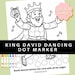 King David Dancing Dot Marker Bible Coloring Page | 2 Samuel 6:14 - Etsy