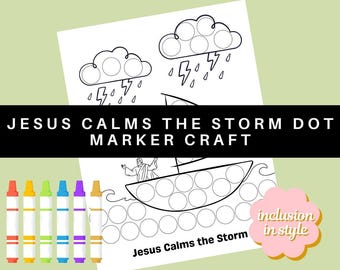 Jesus Calms the Storm Preschool/kindergarten Bible Lesson, Homeschool ...