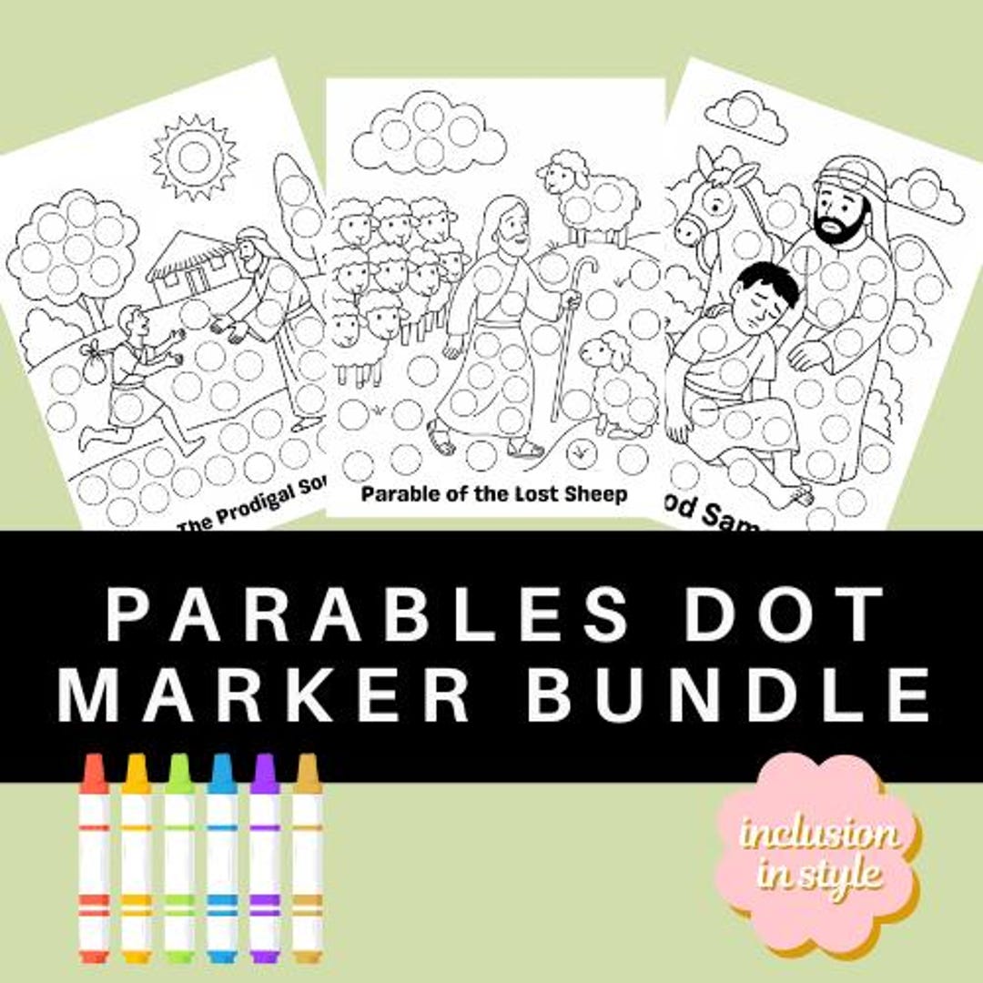 Parables of Jesus Dot Marker Bundle | Bible Story Crafts - Etsy