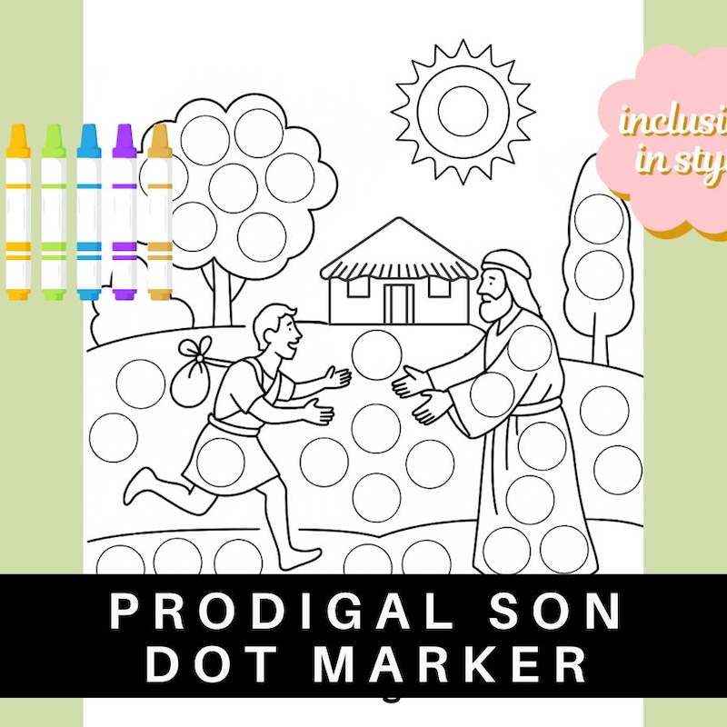 Bible Dot Kids Activity - Etsy