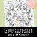 Joseph Feasts With His Brothers Dot Marker Coloring Page | Bible Story ...