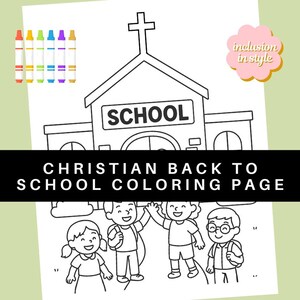 Christian Back to School Coloring Page - Etsy