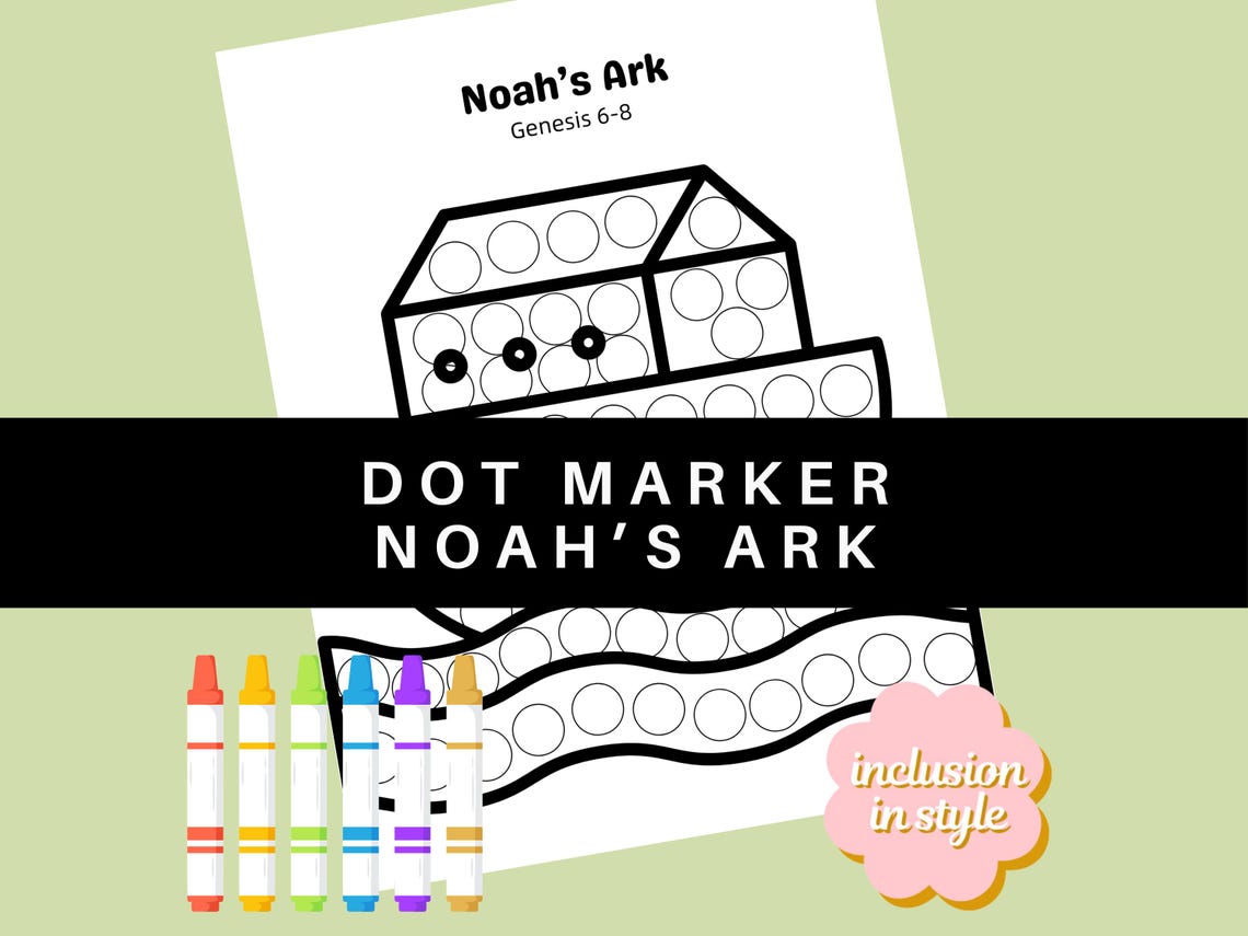 Noah's Ark Bible Dot Marker Sunday School Church Craft - Etsy