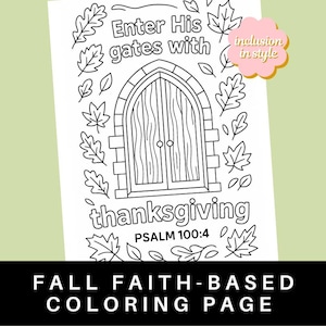 Thanksgiving Craft Psalm 100 4 - Etsy UK