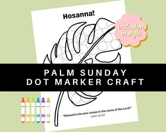 Hosanna Palm Sunday Easter Jesus Bible Dot Marker Sunday School Church ...