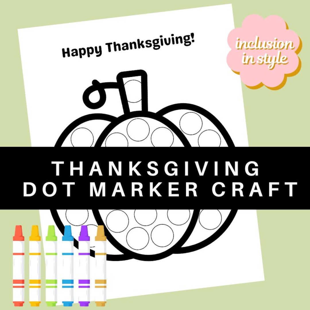 Thanksgiving Dot Marker Coloring Page – Pumpkin | “happy Thanksgiving ...